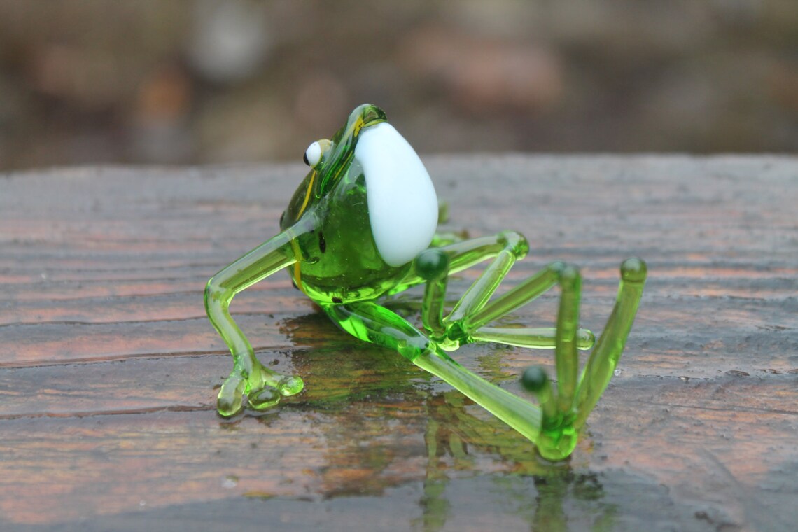 Frog Glass Miniature Animals Glass Art Glass Blown Glass - Etsy