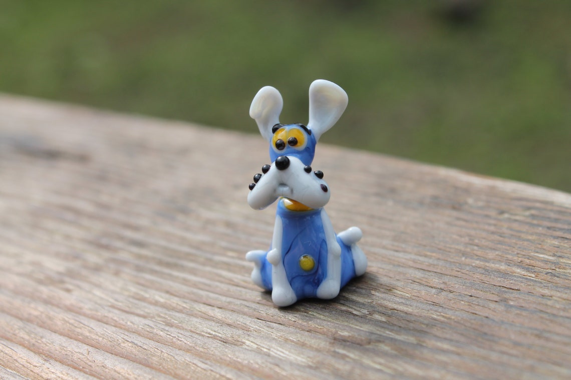 Little Glass Dog Small Mini Glass Animal Figurines Glass | Etsy