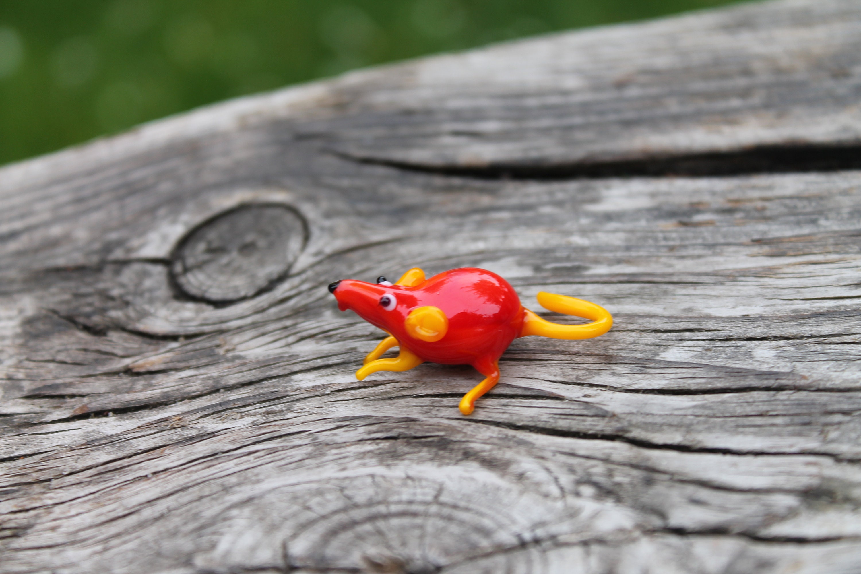 Glass Rat Figurine - Decorative Rat Sculpture - Collectible Blown Rat ...