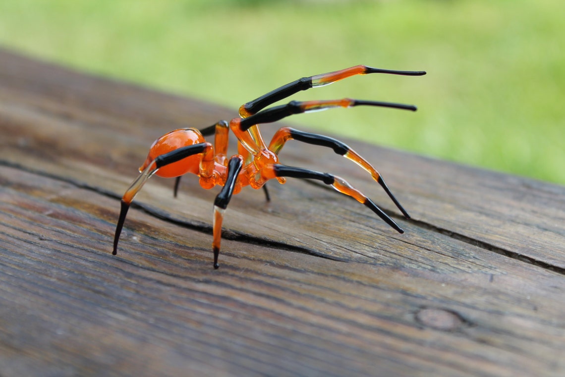 Glass Spider, Spider Blown Glass, Art Glass, Glass Figurines , Blown ...