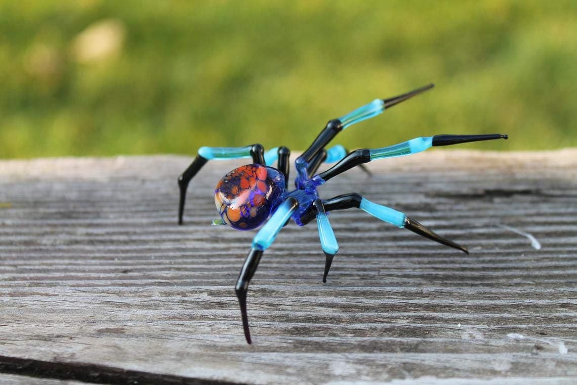 GLASS SPIDER Lampwork Handcrafted Glass Animal Art Glass - Etsy