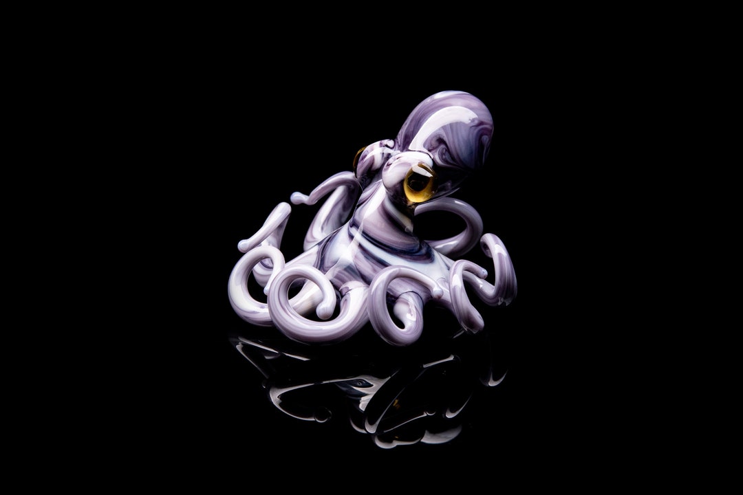 Small Glass Octopus Glass Figurine Miniature Octopus Little Glass ...