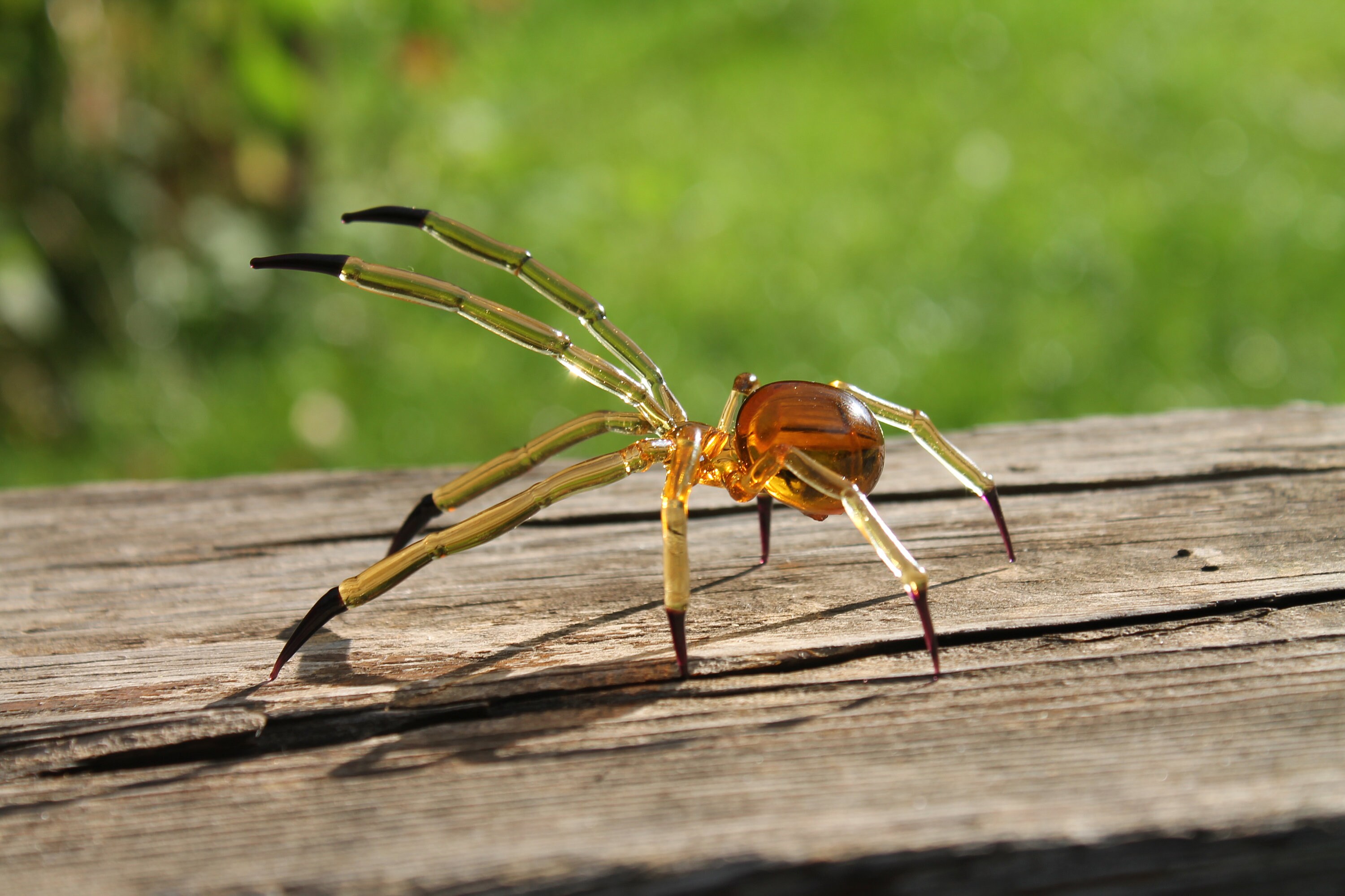 Glass Hand-blown Glass Spider Collectible Figurine, Glass Spider ...