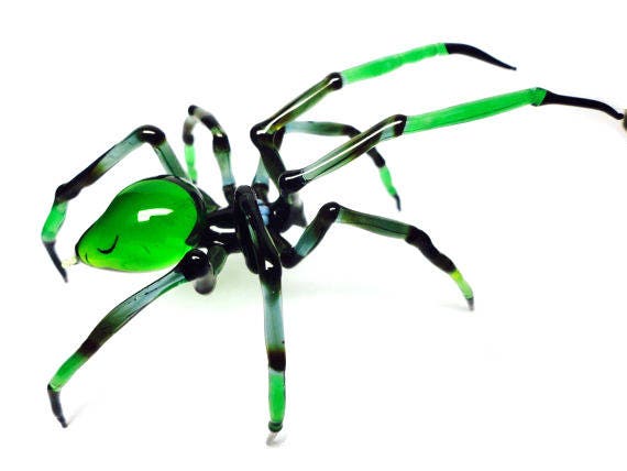 Glass Spider Figurine Blown Glass Spider Glass Spider - Etsy
