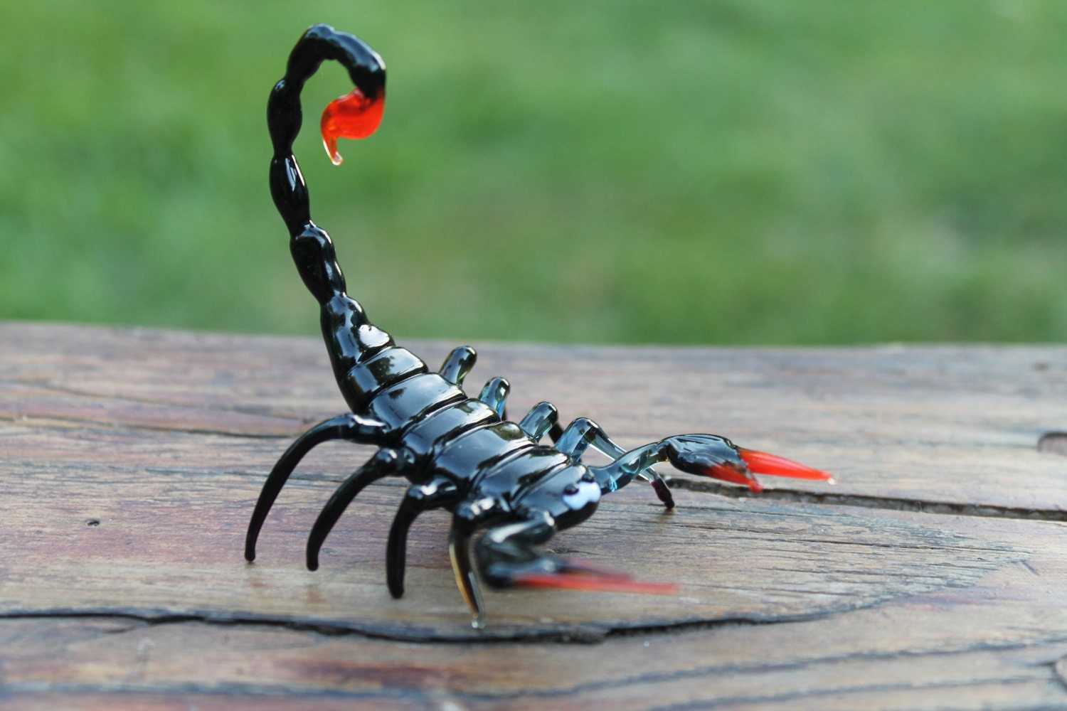 Black Glass Scorpion Figurine Glass Scorpio Scorpion Glass Miniature ...