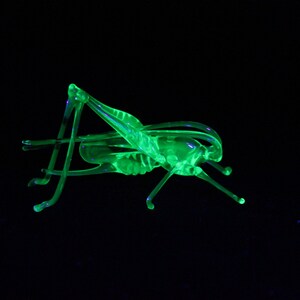 Uranium Glass Grasshopper Glass UV Insects Sculpture Collectible ...