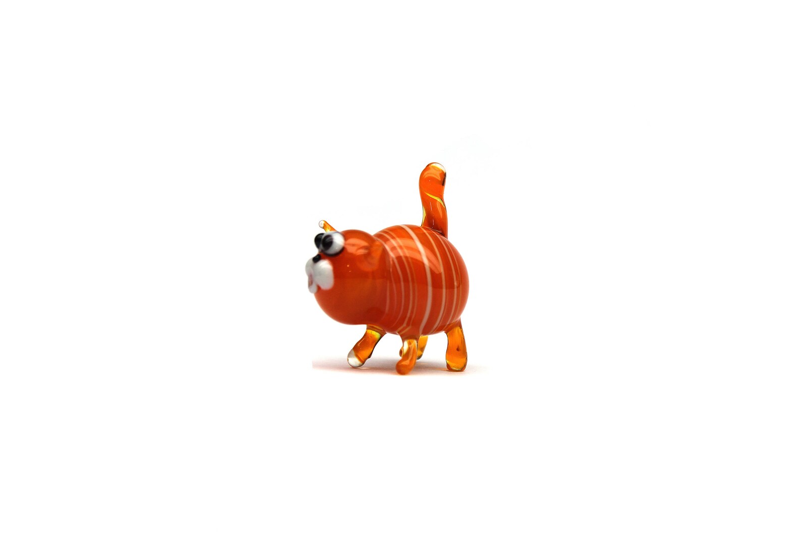 Glass Cat Miniature, Animals Glass, Art Glass Cat, Glass Blown Cat ...