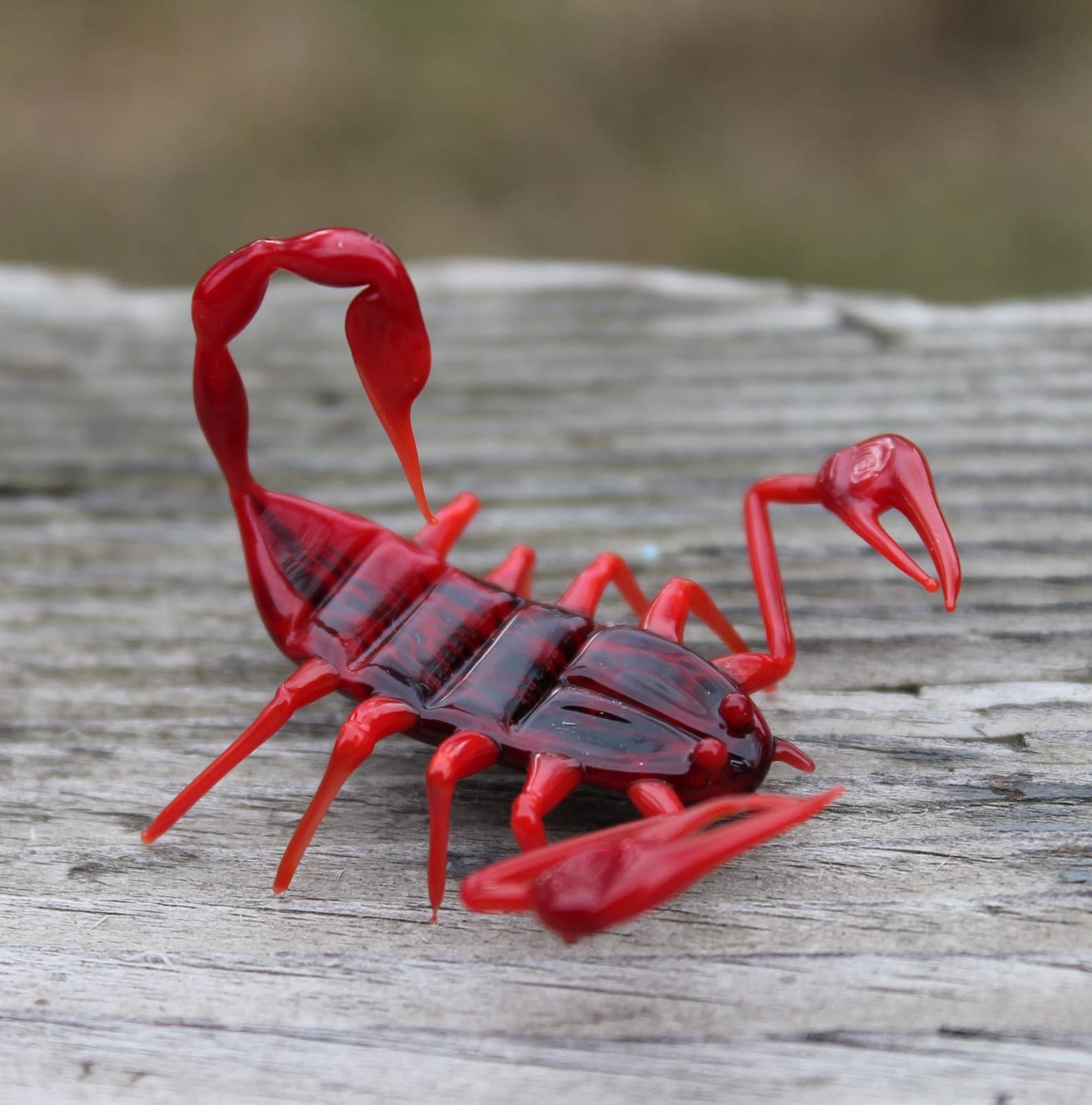 Bright Red Scorpion Glass Miniature, Animals Glass, Art Glass, Blown ...