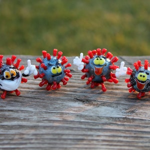 Glass Virus Sculpture - Glass Figurine Virus - Microbe Virus - Virus ...