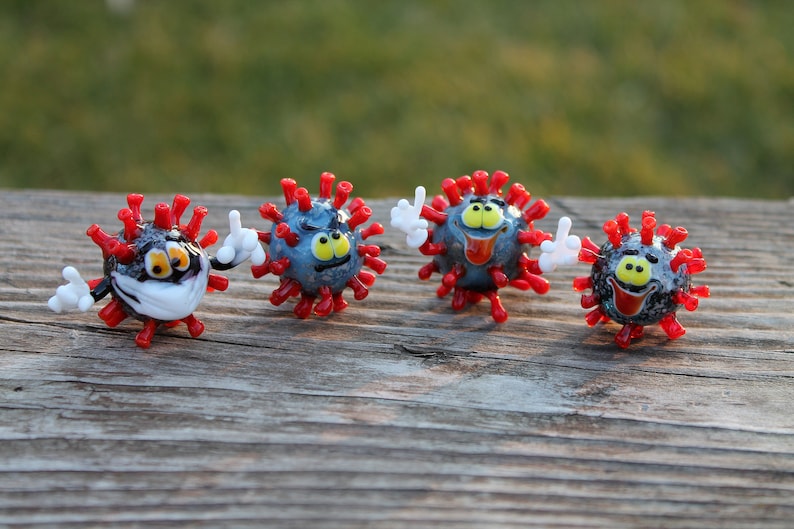 Glass Virus Sculpture Glass Figurine Virus Microbe Virus - Etsy