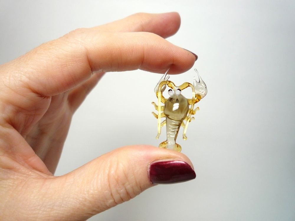 Glass Lobster Glass Glass Crawfish Art Glass Blown Glass - Etsy