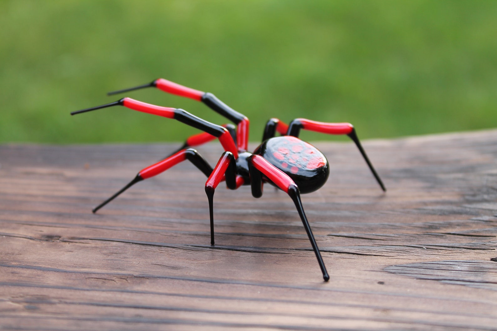 Glass Spider Figurine, Figurine Blown Glass Spider, Handblown Glass ...