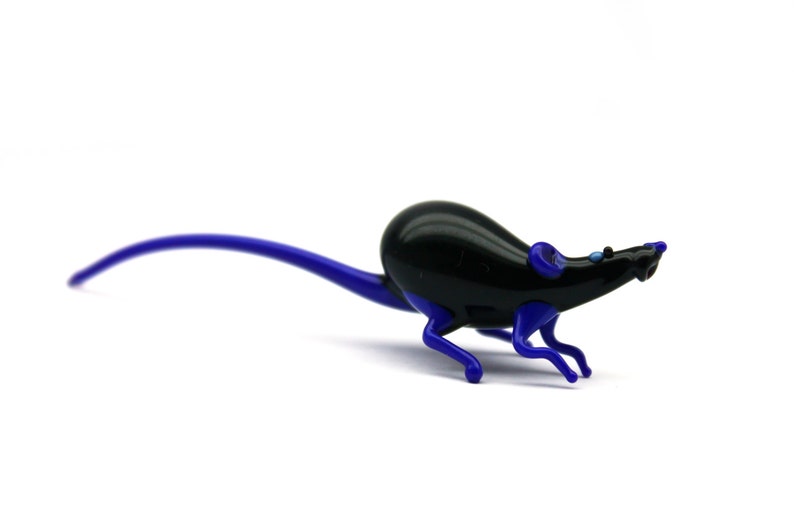 Rat Glass Miniature Animals Glass Rat Art Glass Glass Blown | Etsy