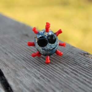Glass Stuffed Virus Sculpture Glass Figurine Virus Microbe Virus Virus ...