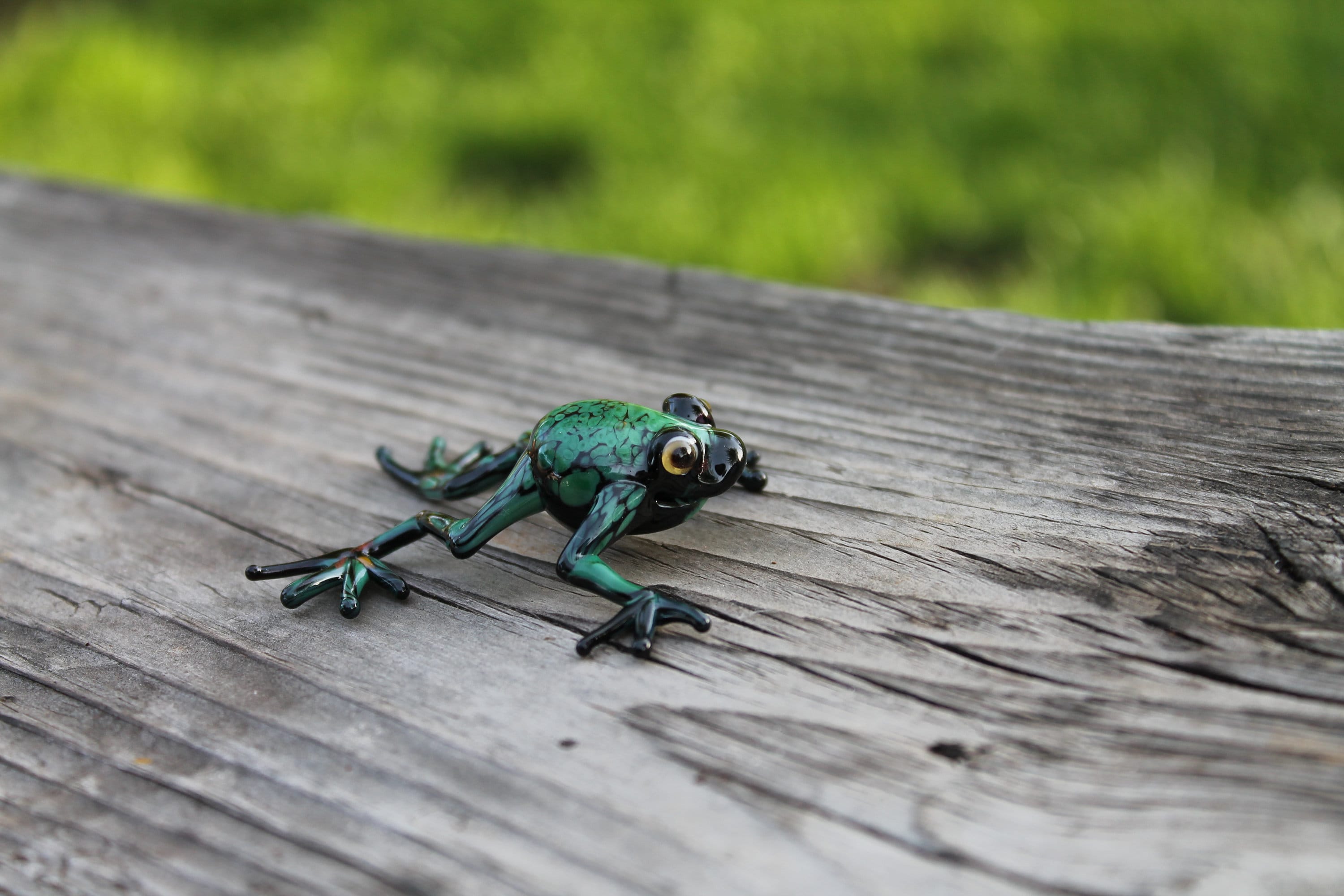 Blown Glass Frog Sculpture Poison Dart Frog Figurine Murano - Etsy
