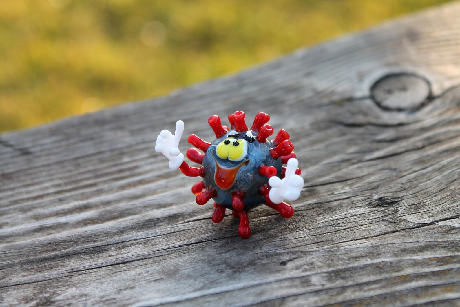 Glass virus sculpture glass figurine virus microbe virus | Etsy