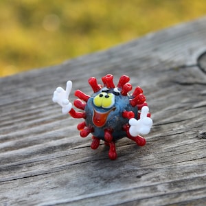Glass Virus Sculpture Glass Figurine Virus Microbe Virus Virus Gift ...