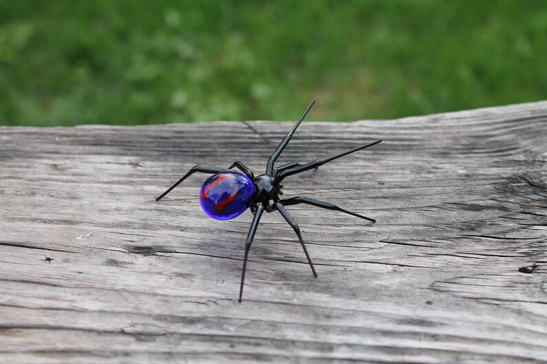 Spider Glass Art Glass Spider Figurine Glass Figurine Insects - Etsy