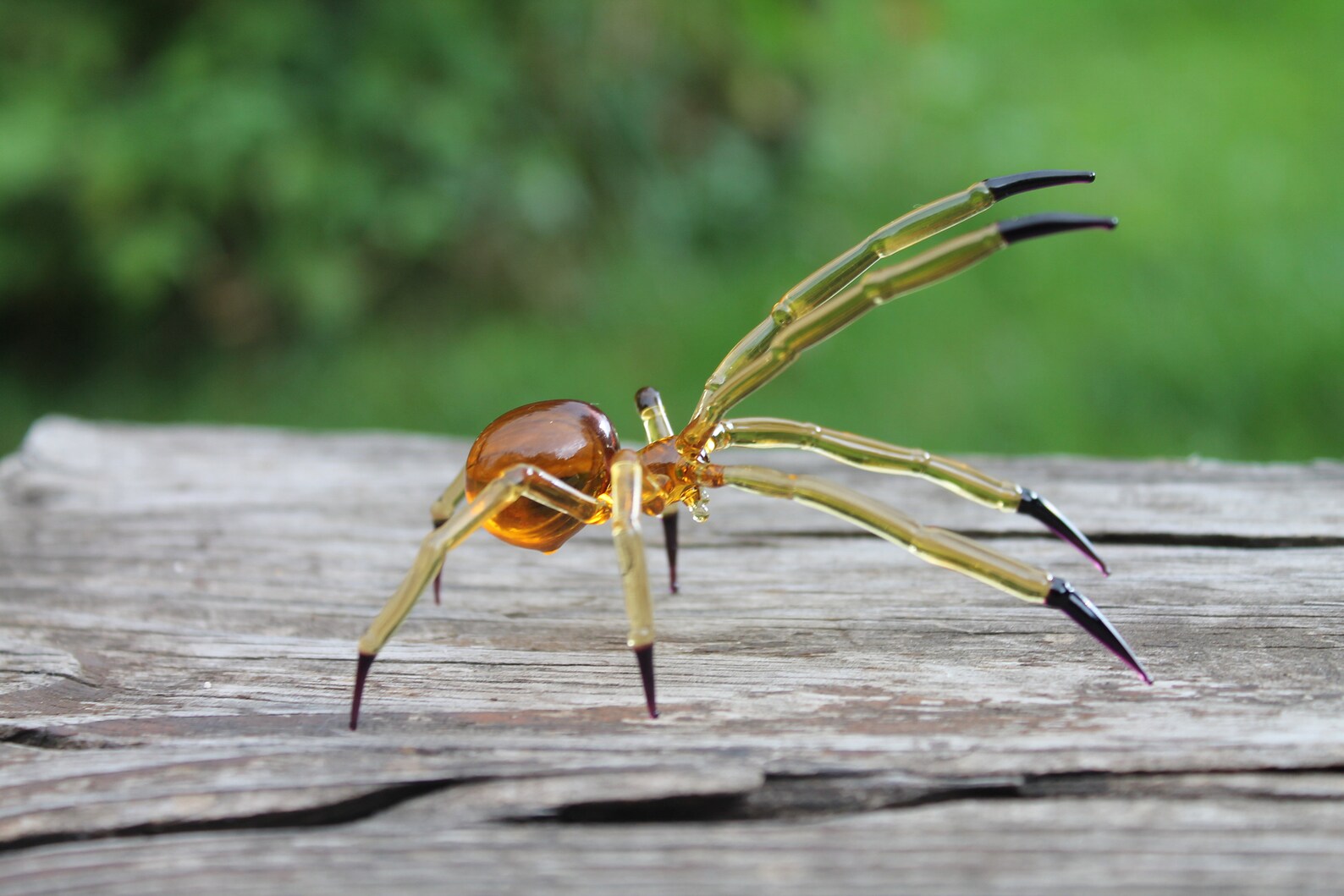 Glass Hand-blown Glass Spider Collectible Figurine, Glass Spider ...