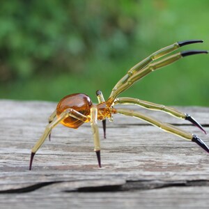 Glass Hand-blown Glass Spider Collectible Figurine, Glass Spider ...