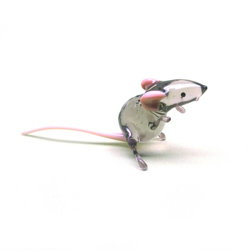 Rat Glass Miniature Animals Glass Rat Art Glass Glass Blown - Etsy