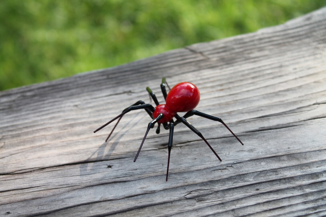 Spider Glass Art Glass Spider Figurine Glass Figurine Insects - Etsy