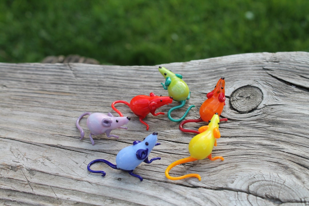 Rat Glass Miniature, Animals Glass, Art Glass, Glass Blown , Sculpture ...