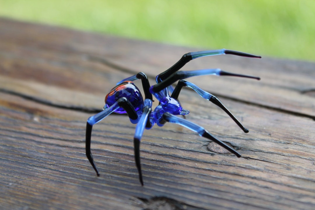 GLASS SPIDER Lampwork Handcrafted Glass Animal, Art Glass Spider ...