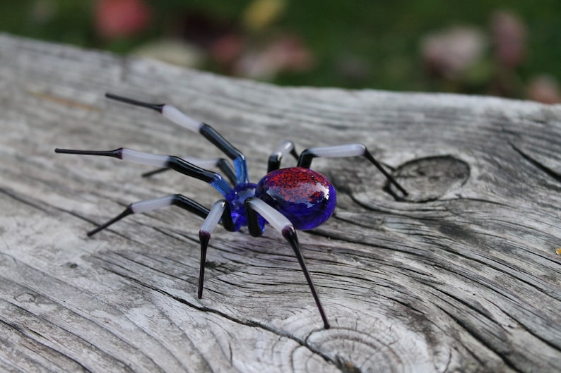 GLASS SPIDER Lampwork Handcrafted Glass Animal, Art Glass Spider ...