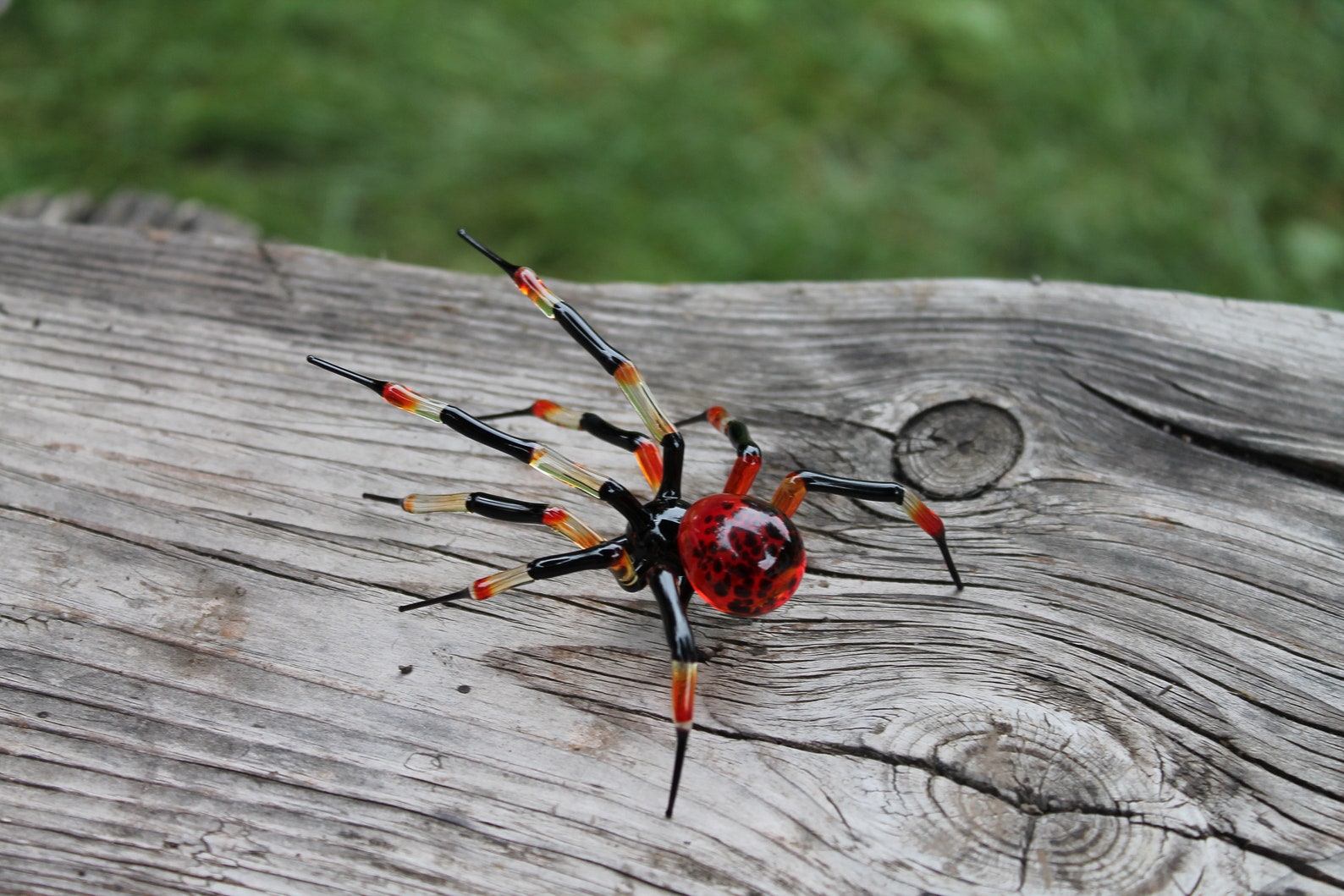 GLASS SPIDER Lampwork Handcrafted Glass Animal, Art Glass Spider ...