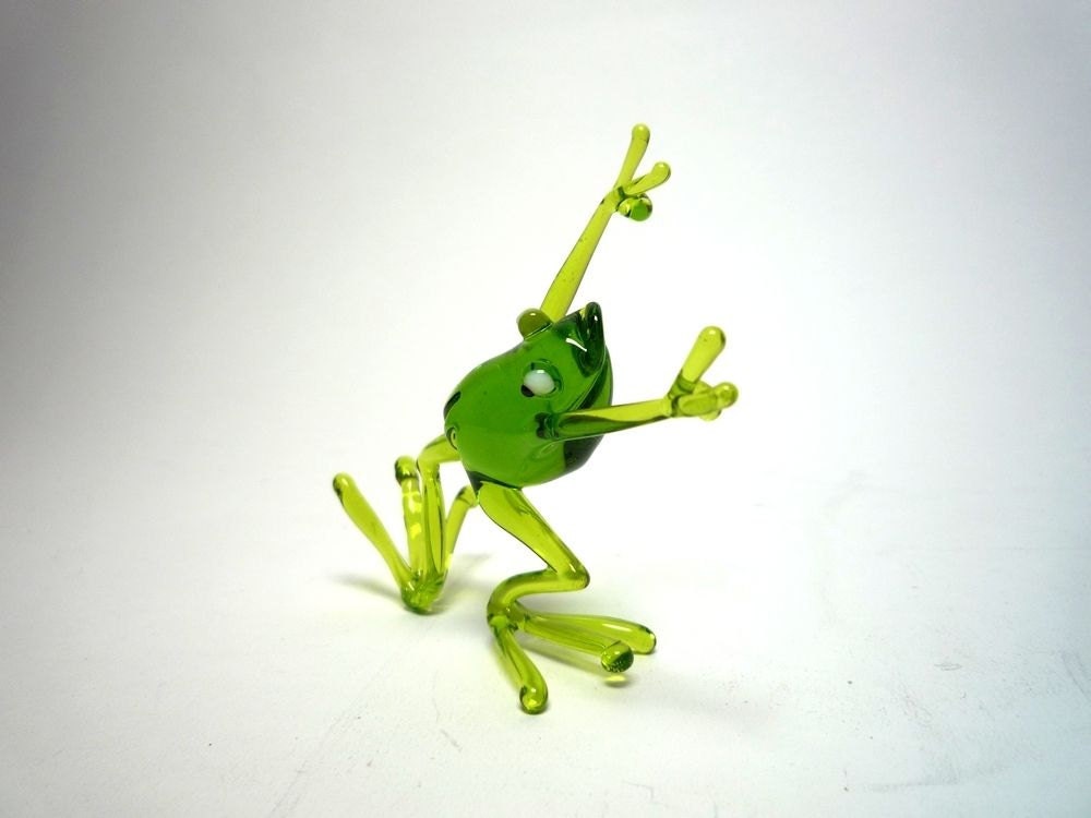 Blown Glass Frog Hand Made Frog Glass Miniature Animals - Etsy