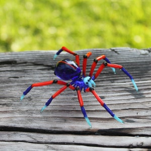 Glass Spider Figurine Glass Figurine Insects Figure Glass Sculpture ...