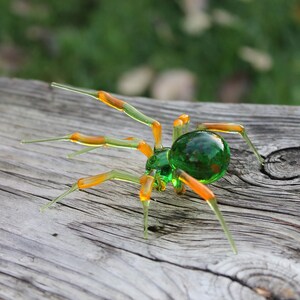 GLASS SPIDER Lampwork Handcrafted Glass Animal, Art Glass Spider ...