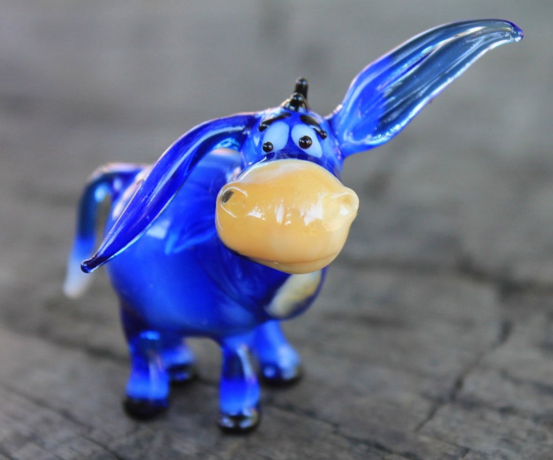 Blown Glass Donkeys Glass Donkey Sculpture Collectible Donkey Figurine ...