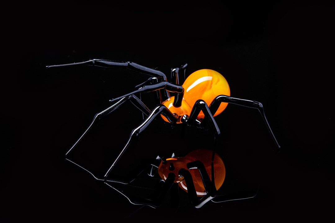 GLASS SPIDER Lampwork Handcrafted Glass Animal, Art Glass Spider ...