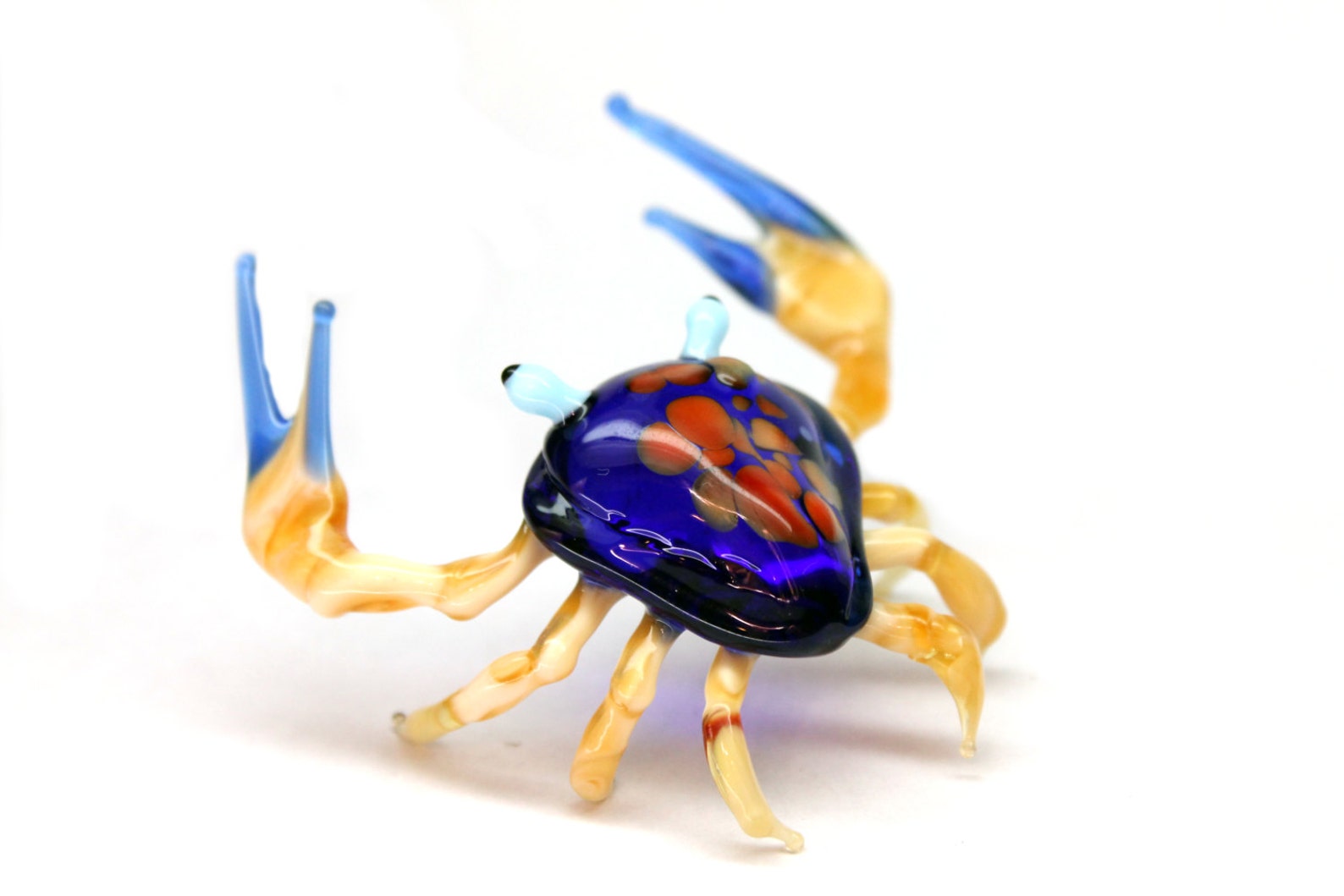 Glass Crab, Art Glass Crab, Blown Glass Crab, Sculpture Made of Glass ...