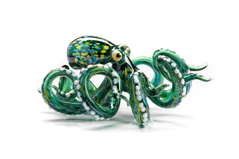 The Green Kraken Collectible Wearable Boro Glass Octopus - Etsy