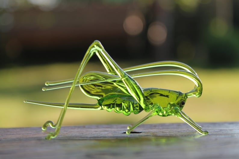 Grasshopper Glass Miniature, Migratory Locust Animals Glass, Hand Blown ...