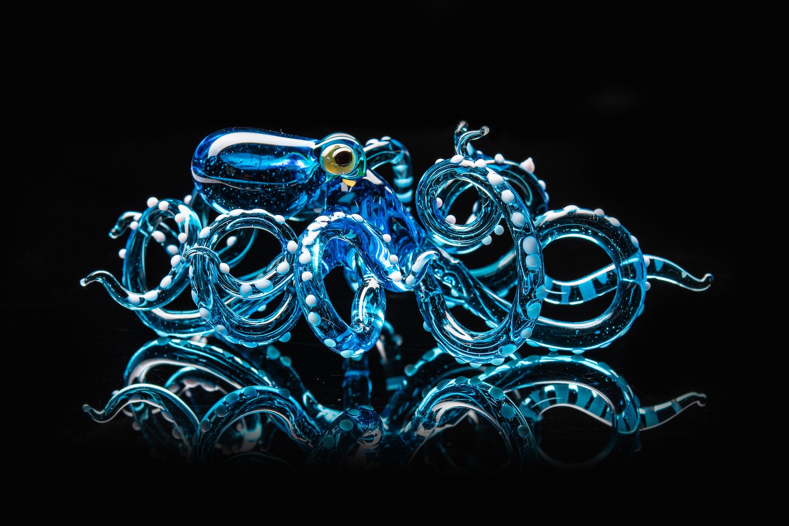 Glass Octopus Sculpture Squid Kraken Cephalopod Blown Glass Octopus ...