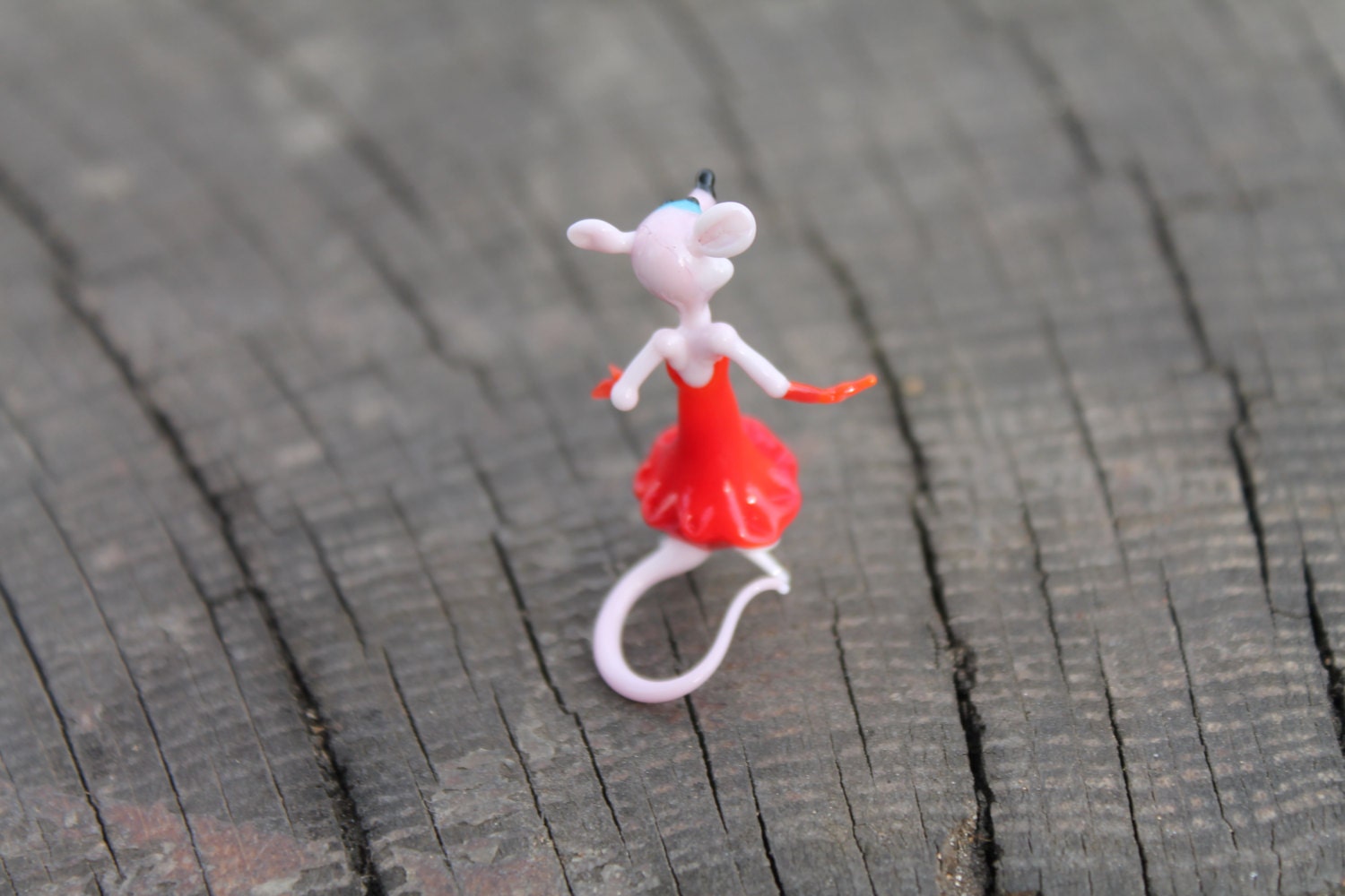 Glass Mouse Figurine Art Glass Mouse Blown Glass Mouse Little Glass ...