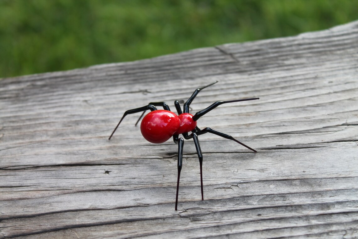 Spider Glass Art Glass Spider Figurine Glass Figurine Insects - Etsy