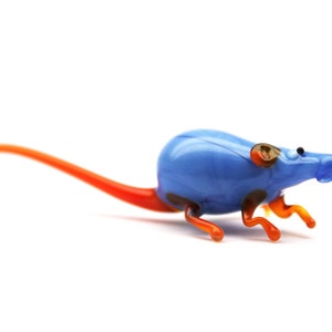 Rat Glass Miniature, Animals Glass Rat, Art Glass, Glass Blown Rat ...