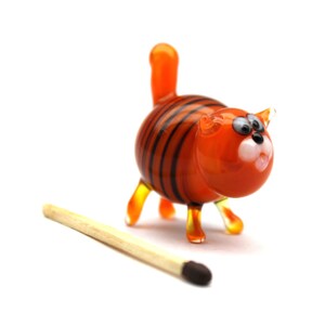 Glass Cat Miniature, Animals Glass, Art Glass Cat, Glass Blown Cat ...