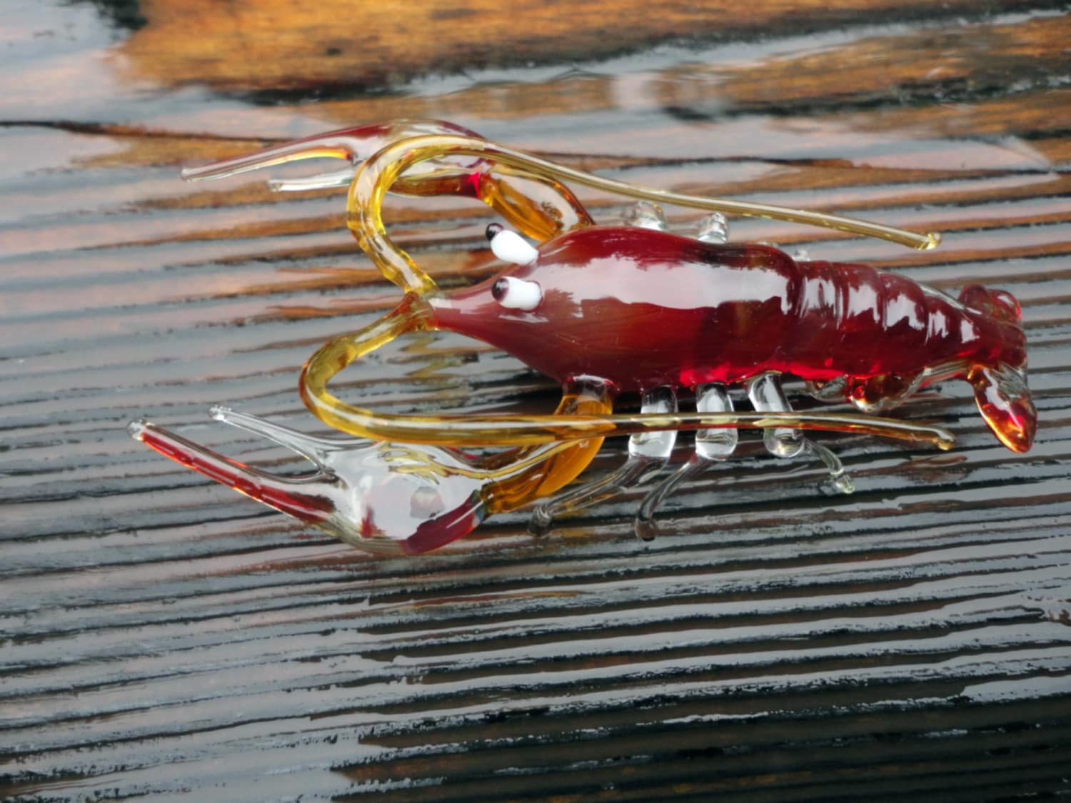 Lobster Glass Miniature, Glass Crayfish, Art Glass Crayfish ,blown ...