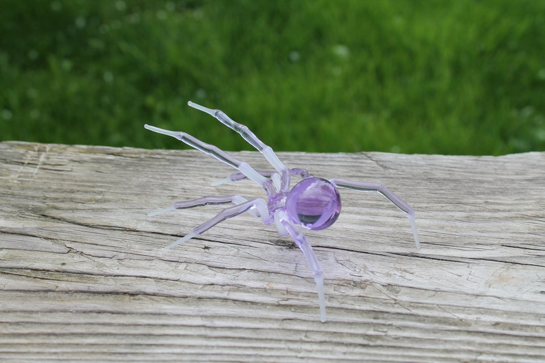 GLASS SPIDER Lampwork Handcrafted Glass Animal, Art Glass Spider ...