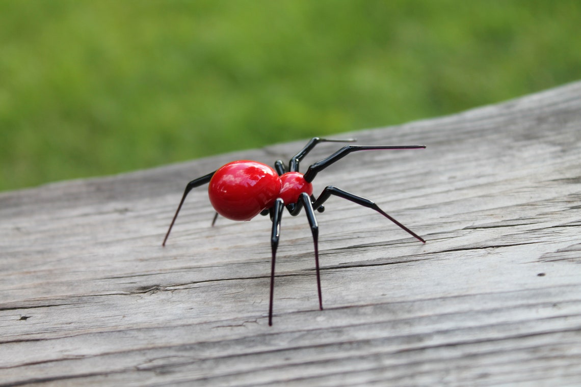 Spider Glass Art Glass Spider Figurine Glass Figurine Insects - Etsy
