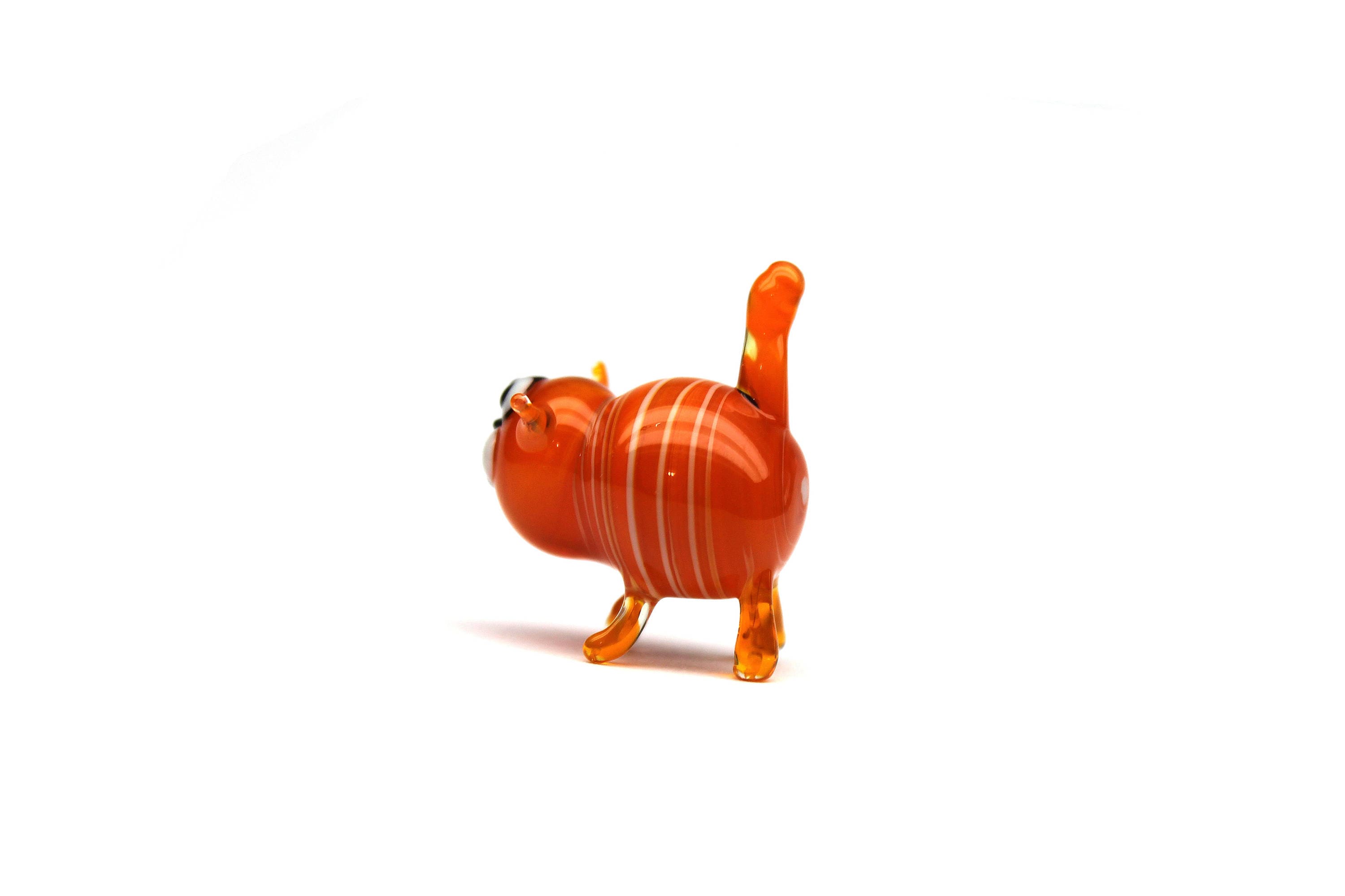 Glass Cat Miniature, Animals Glass, Art Glass Cat, Glass Blown Cat ...