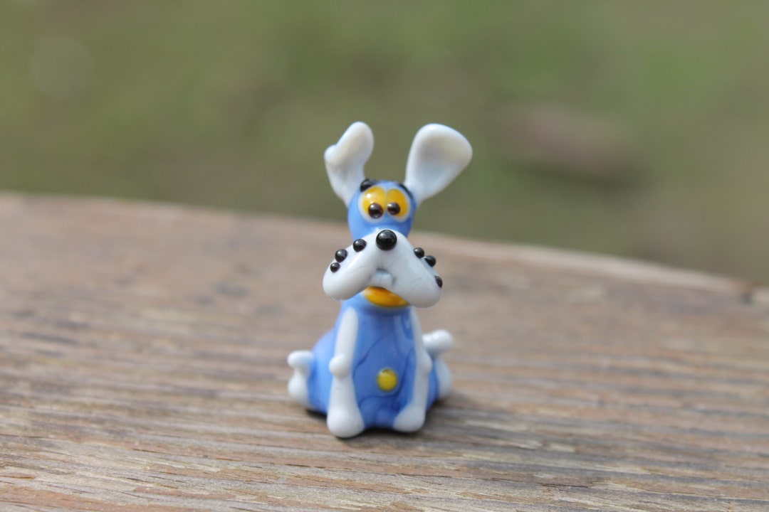 Little Glass Dog Small Mini Glass Animal Figurines Glass Animals Murano ...