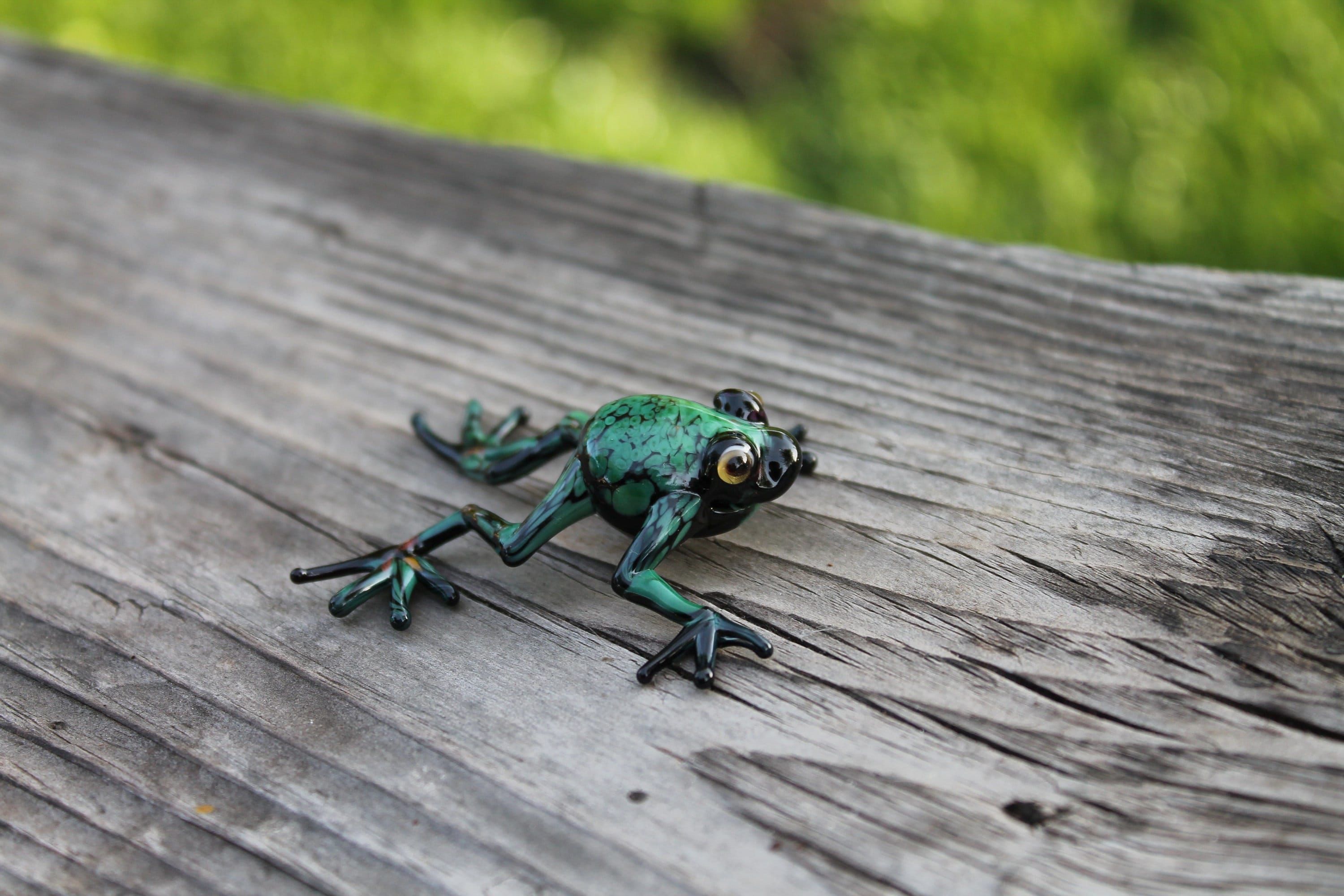 Blown Glass Frog Sculpture Poison Dart Frog Figurine Murano - Etsy