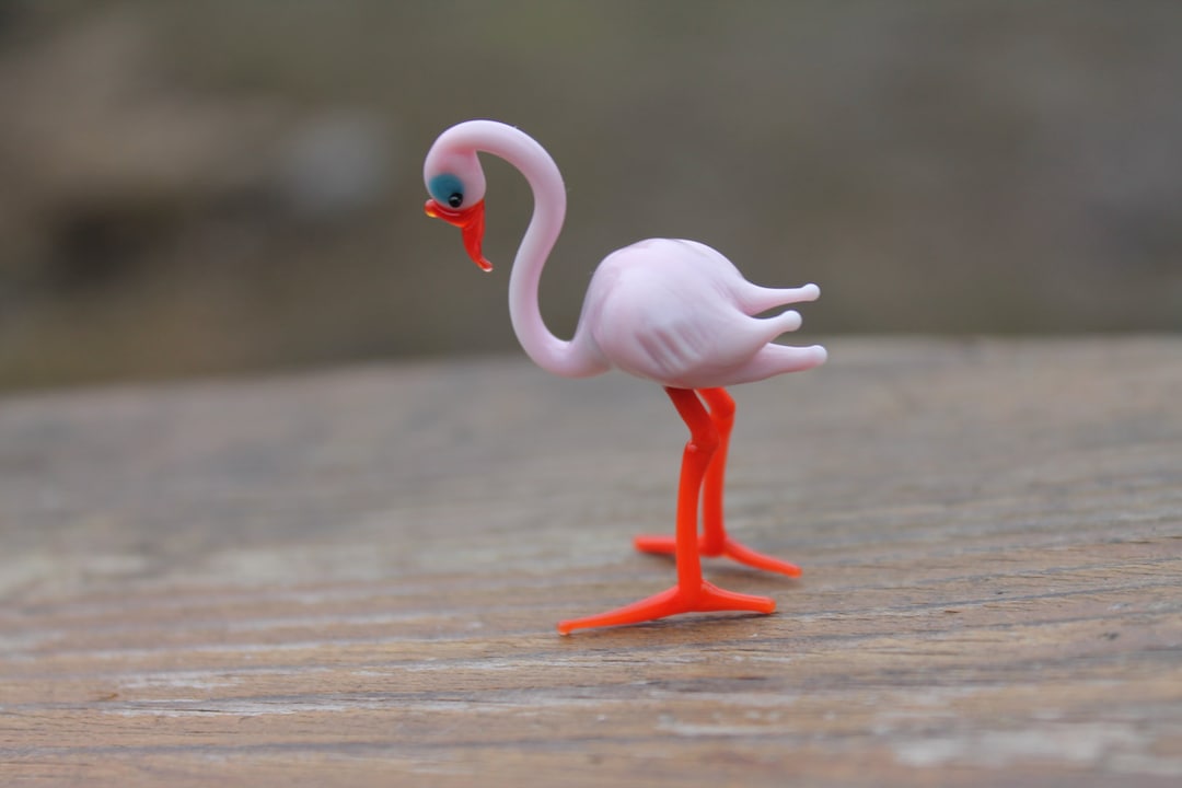 Glass Hand-blown Glass Flamingo Collectible Figurine,glass Flamingo ...
